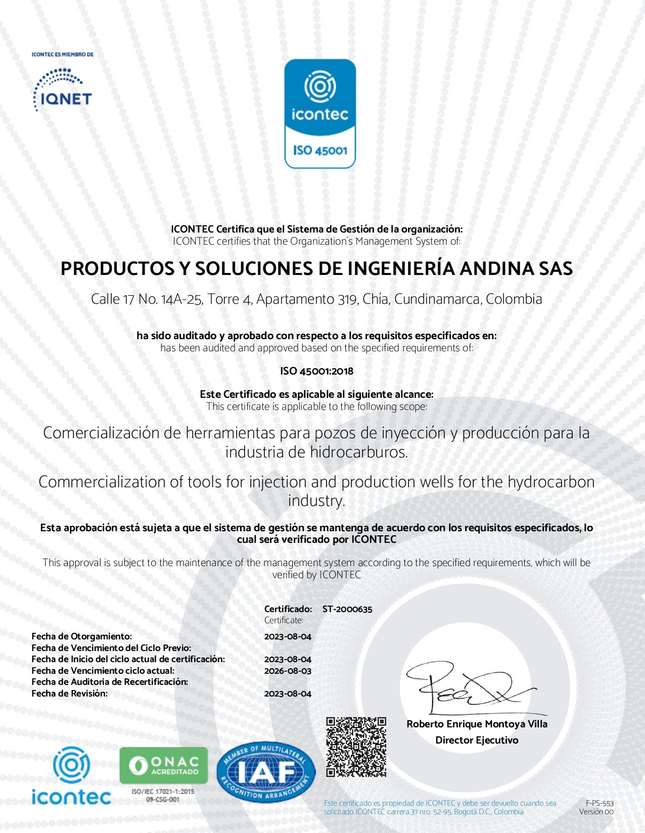PSI Andina – Herramientas para la industria oil & gas